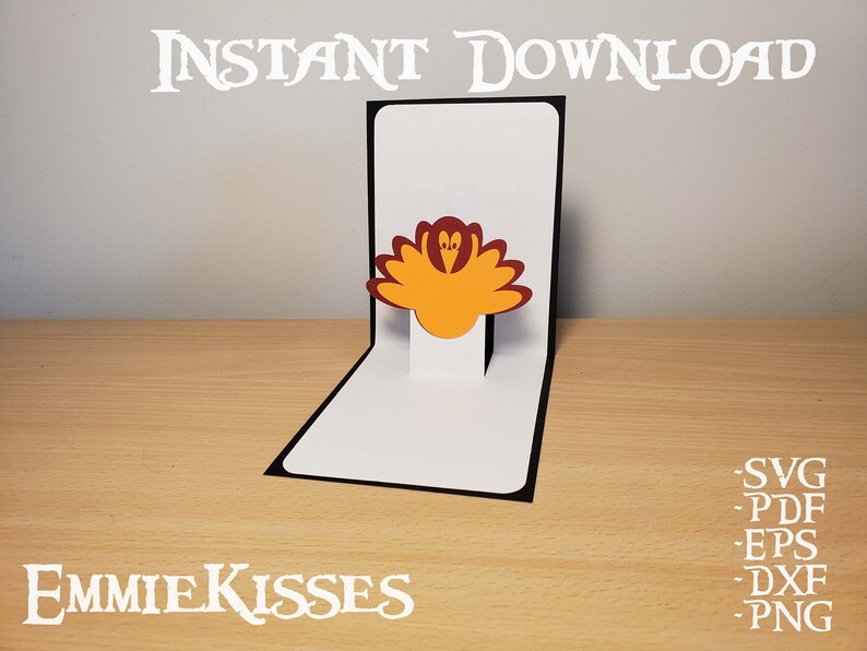 Thanksgiving Pop-up Card SVG Cutting File - Instant Download - Etsy