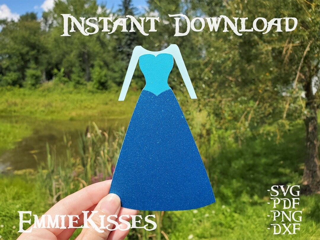 Ice Queen Dress Cut Out File - SVG DXF - Etsy