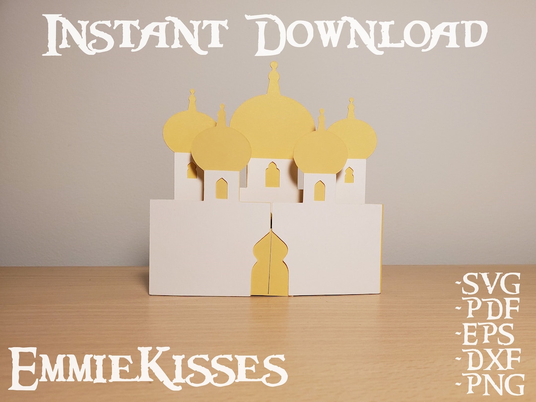 3D Aladdin Agrabah Card SVG Cutting File - Instant Download - Etsy