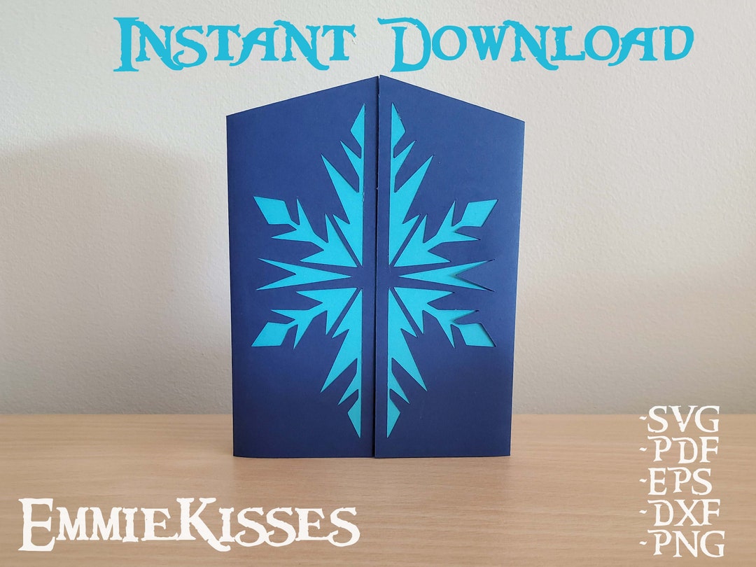 3D Ice Castle Door Inspired Card SVG Cutting File - Instant Download - Etsy