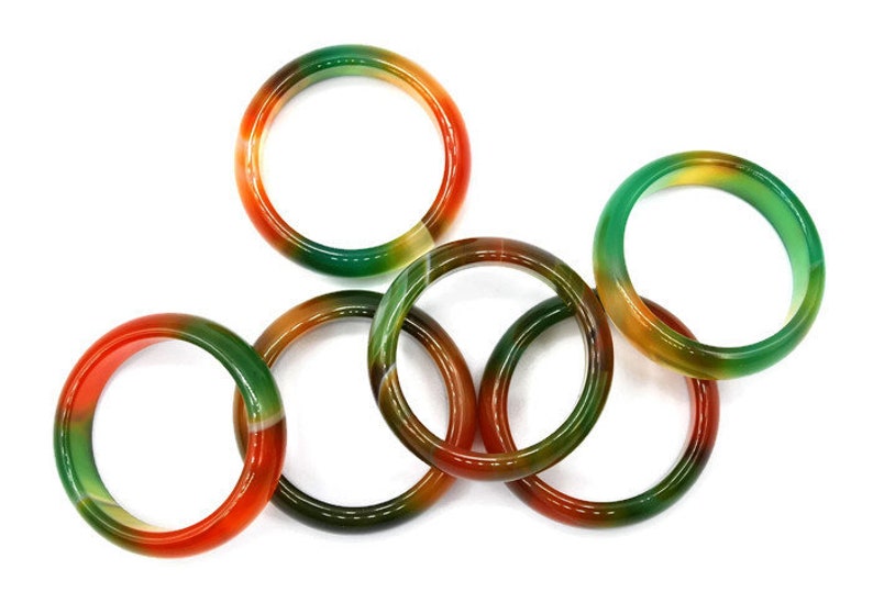 Authentic Medium Dark Multicolor Agate Ring discover the - Etsy