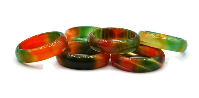 Authentic Medium Dark Multicolor Agate Ring discover the - Etsy