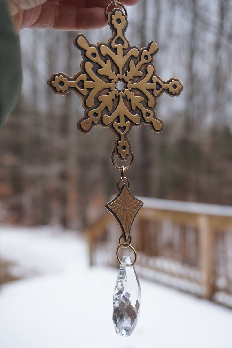 Snowflake Sun Catcher 2 - Etsy