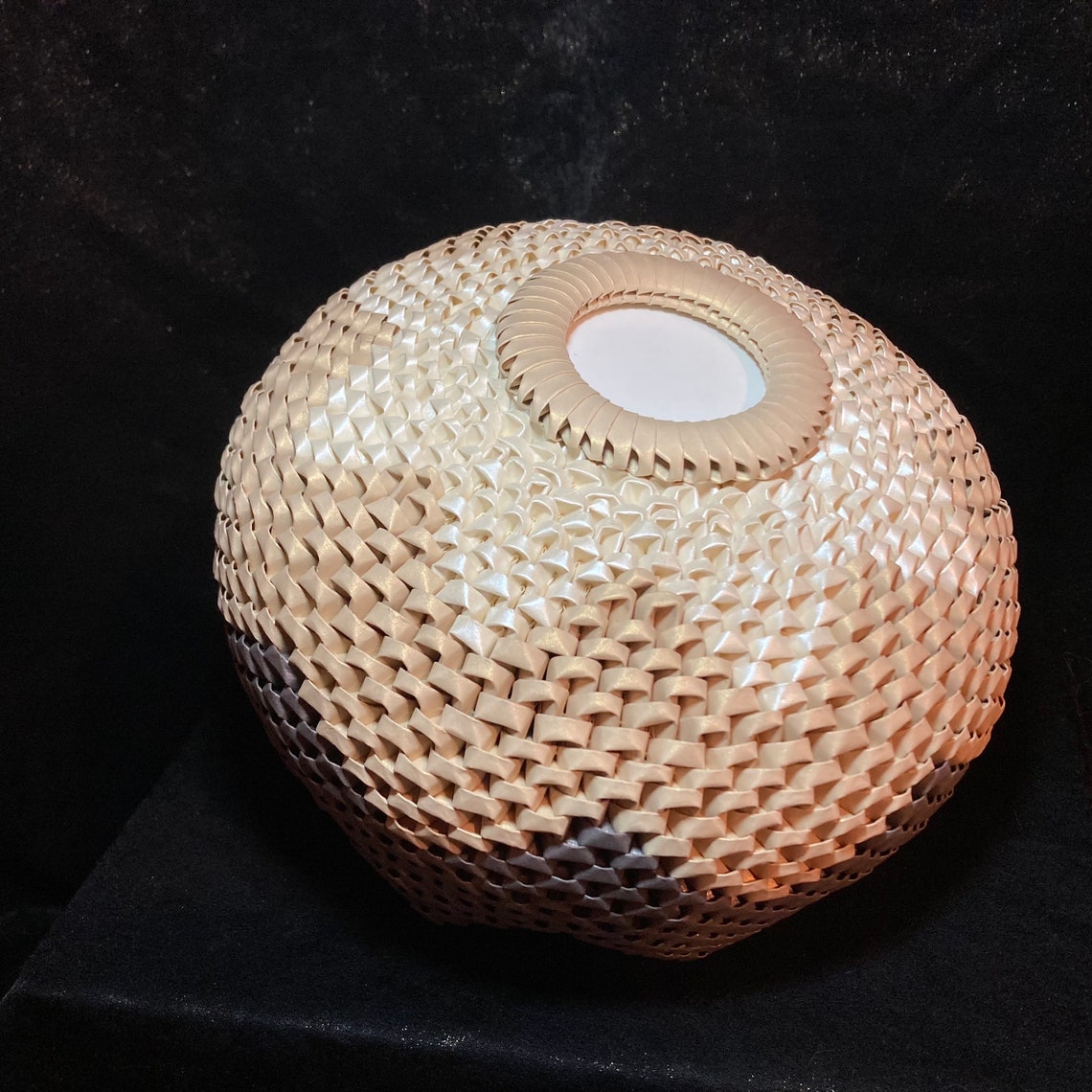 Large Folded Paper Basket - OOAK 3D Origami - Ready to Ship Handmade ...