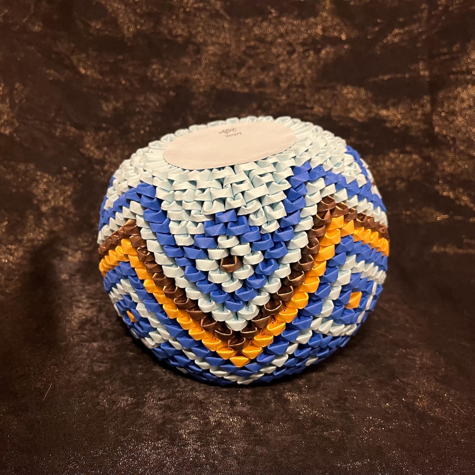 Large Folded Paper Basket - OOAK 3D Origami - Ready to Ship Handmade ...