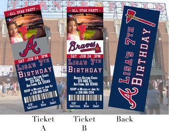Atlanta Braves Ticket Template | Etsy