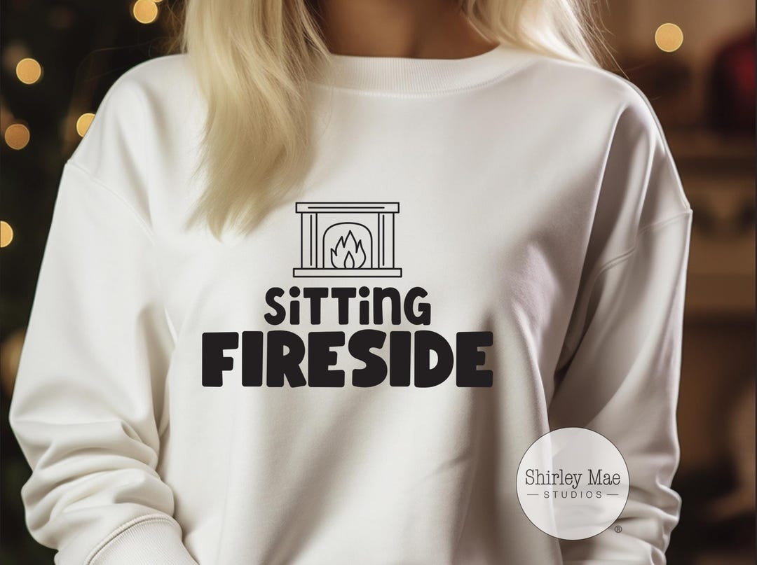 Sitting Fireside SVG File: Cozy Winter Design Instant Digital Download ...