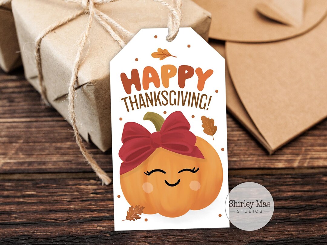 Happy Thanksgiving Gift Tag Printable: Teacher, Coworker Thank You ...