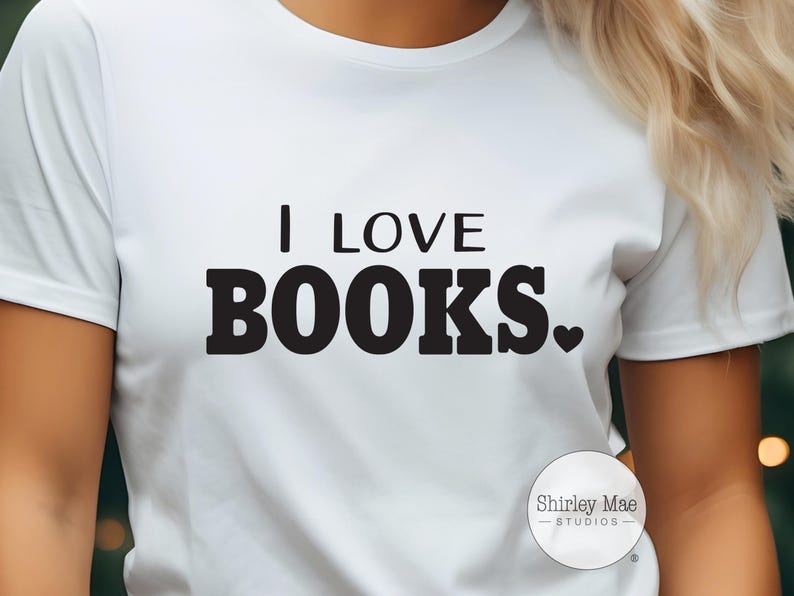 I Love Books SVG: Book Lover Gift, Teacher Appreciation Instant Digital ...
