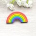 Rainbow Pin Badge Hand-painted Colourful Wooden Accessory, Vibrant ...