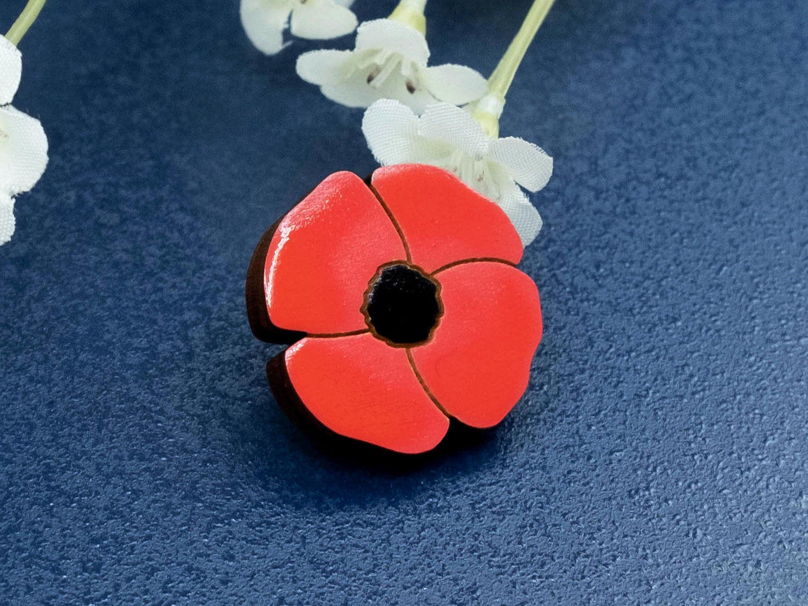 Remembrance Day Poppy Badge Charity Flower Pin Hand - Etsy Canada