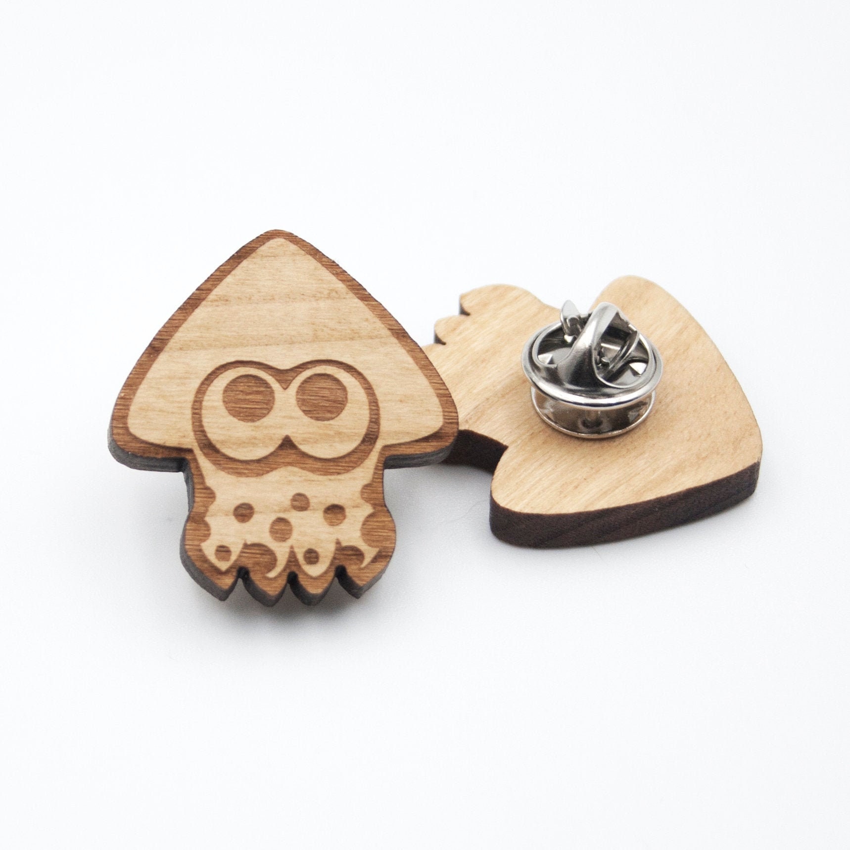 Splatoon Squid Pin Wooden Inkling Badge Eco Friendly and - Etsy UK