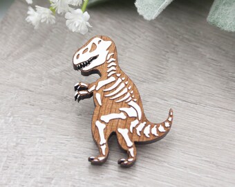 Pterodactyl Pin Hand Painted Dinosaur Badge Wooden | Etsy