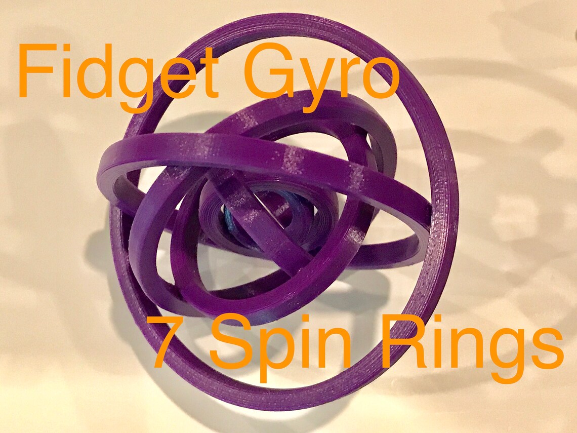 3D Fidget Gyro - 7 Rings! - Etsy