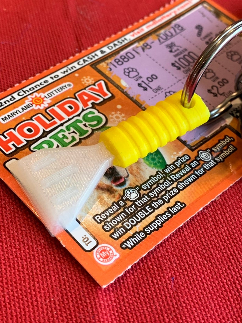 Ice Scraper Lotto / Giftcard Scratcher Keychain - Etsy