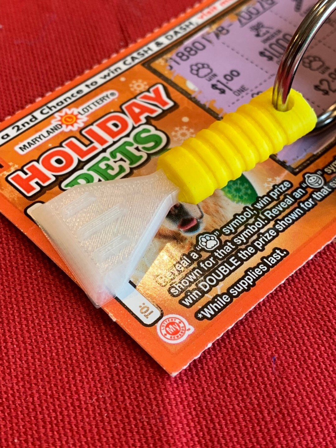 Ice Scraper Lotto / Giftcard Scratcher Keychain - Etsy