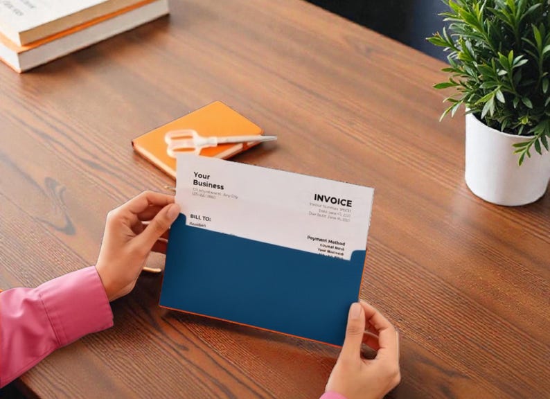 Clean Invoice Template | Editable Canva Invoice | Simple Business ...