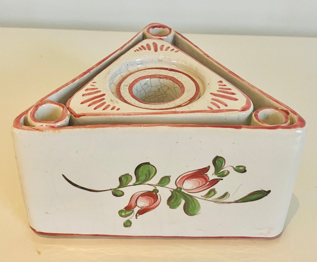 Antique French Faience Inkwell and Pen Stand/quill Holder. 1800s - Etsy