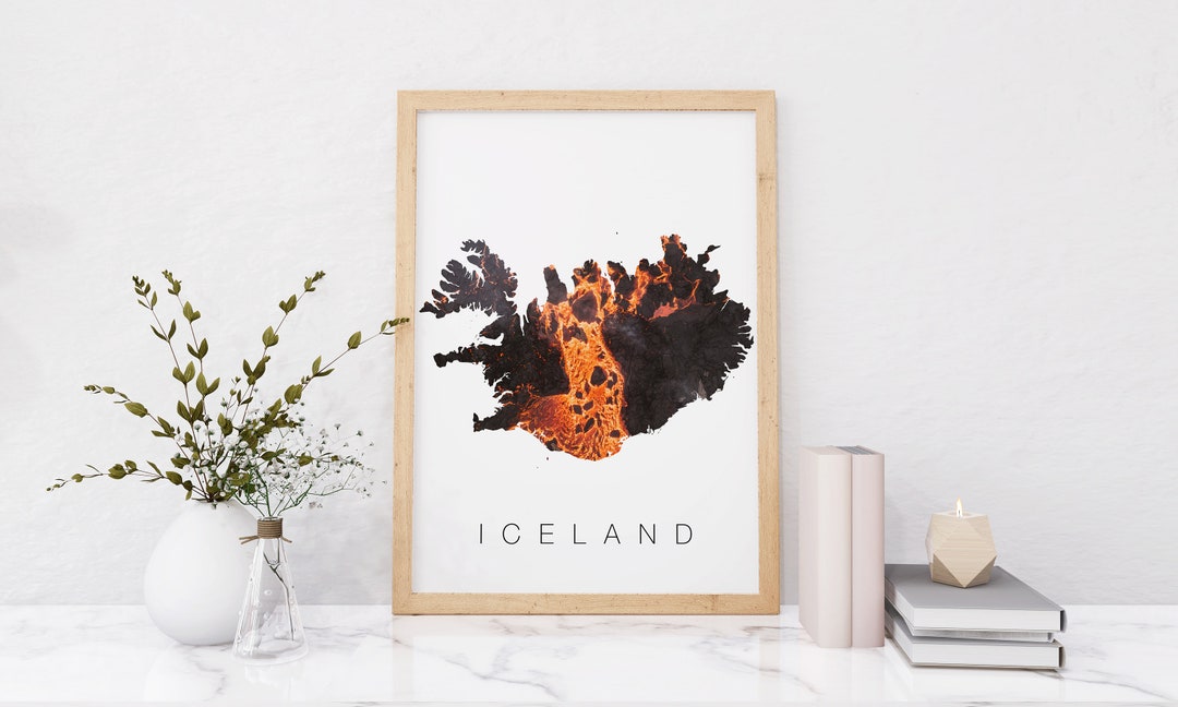 Iceland Map Print | Map of Iceland | Iceland Poster | Instant Download ...