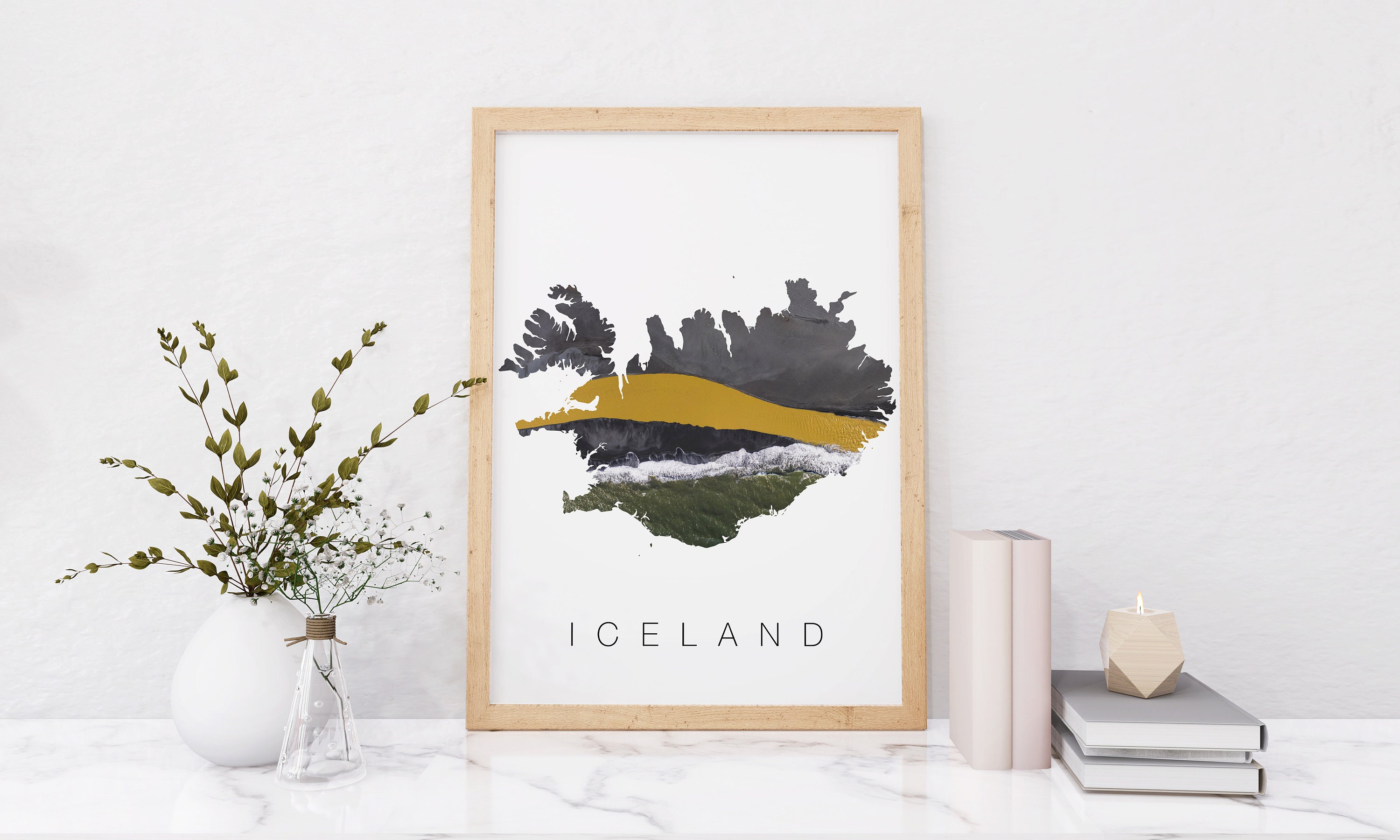 Iceland Map Print Map of Iceland Iceland Poster Instant Download Rivers ...