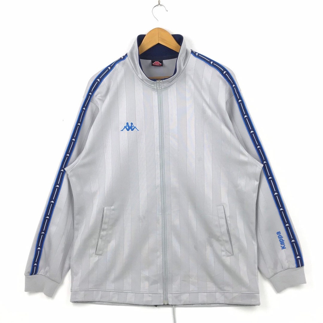 Rare Vintage 90's KAPPA Jacket Kappa Side Tape Embroidery Small Logo Nice Design Sweater Retro ...