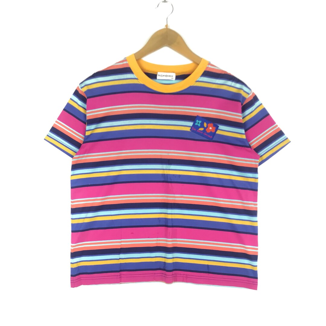 Rare Vintage YVES SAINT LAUREN T-shirt Vtg Ysl Embroidery Spellout ...