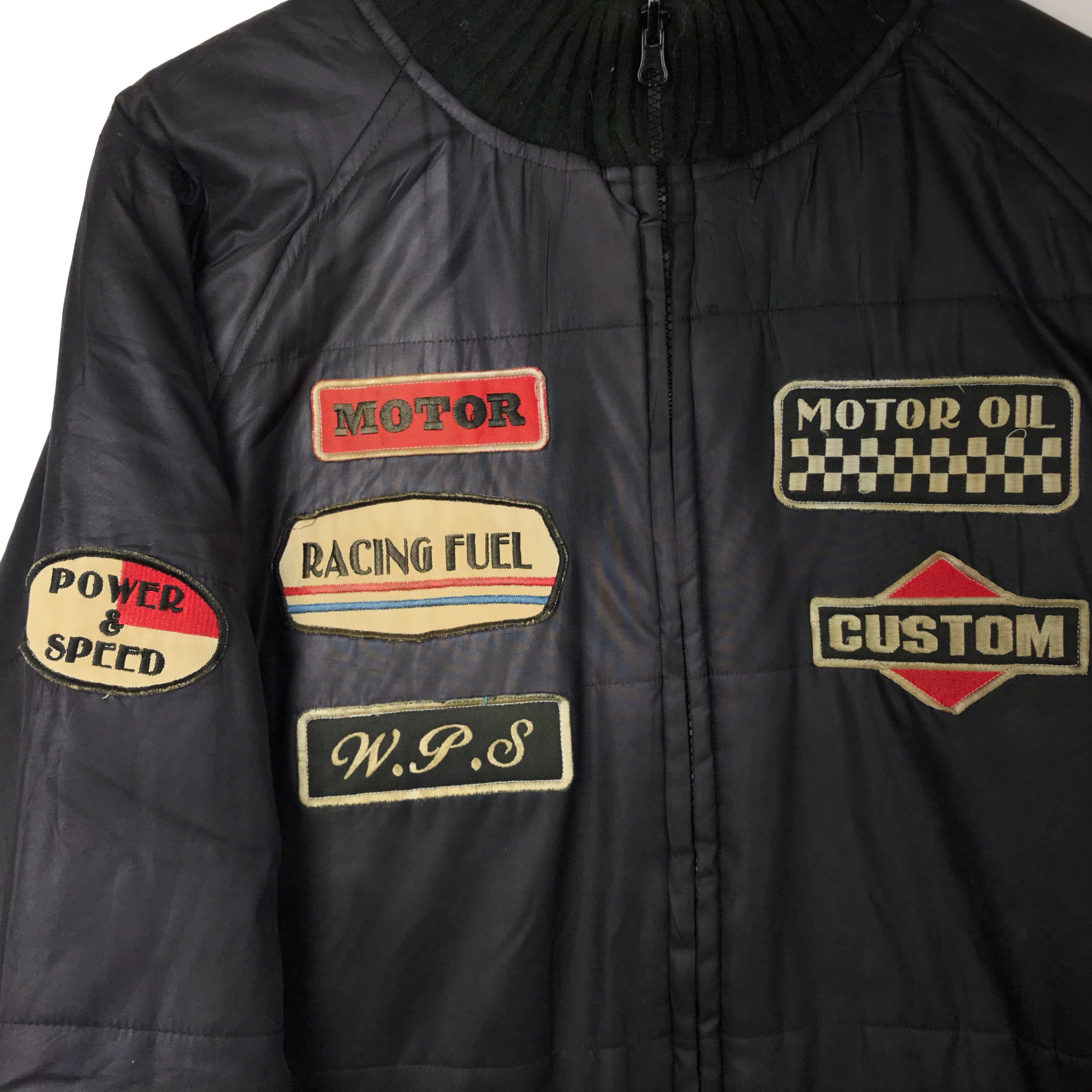 Rare !!! Vintage Motor Oil Racing Fuel Custom Patches Design Jacket ...
