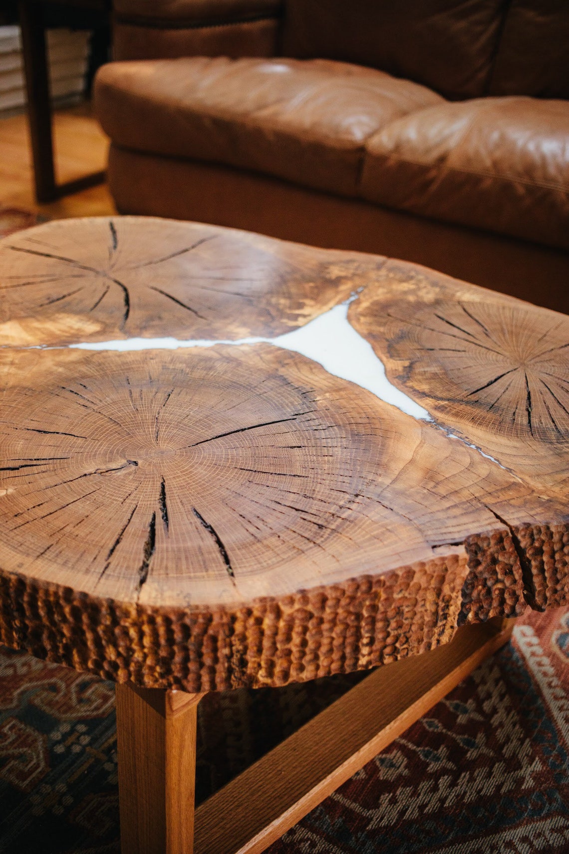 Coffee Table White Oak Cross-cut Slab Custom - Etsy