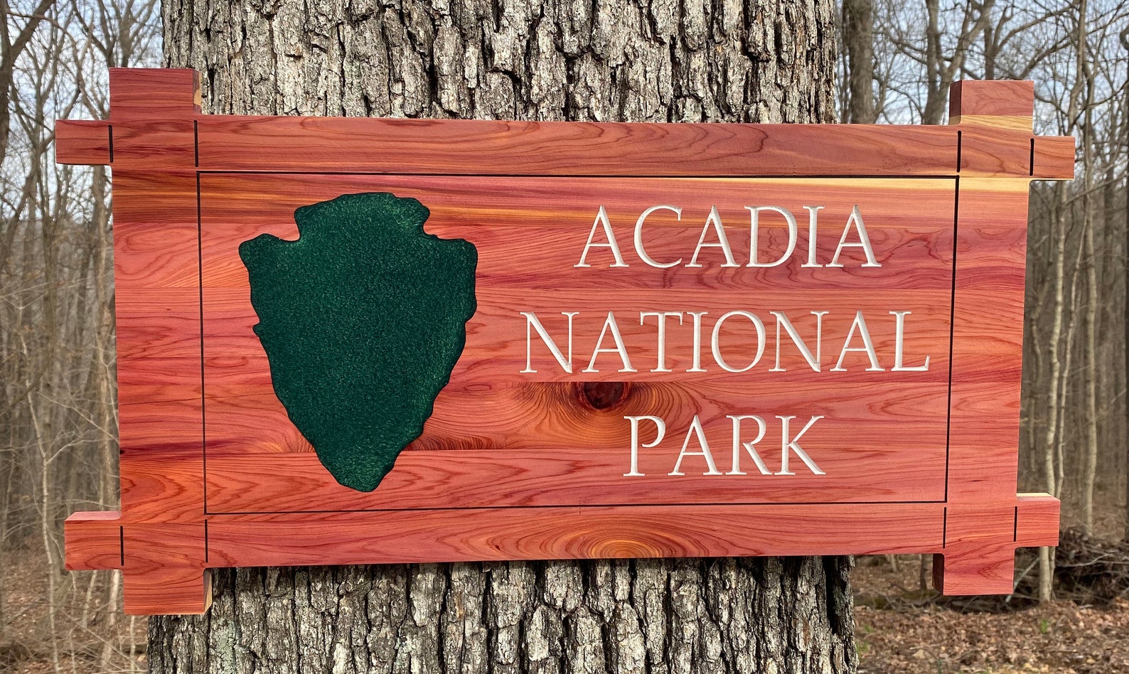 Acadia National Park Wall Decor Maine ME Bar Harbor Entrance Sign ...