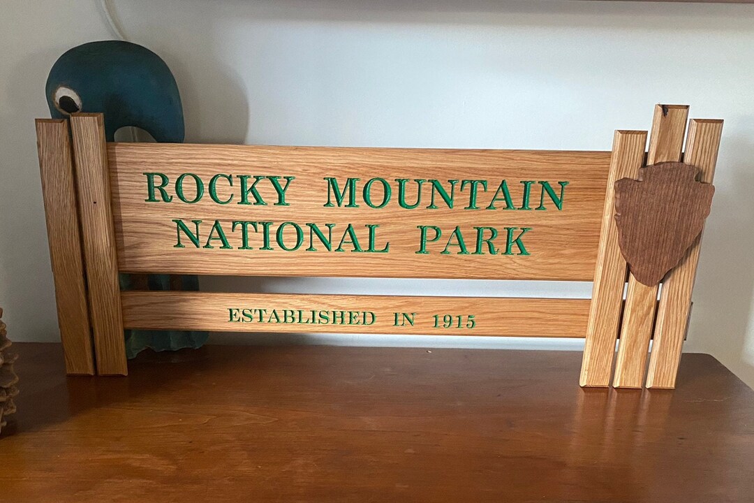 Rocky Mountain National Park Wall Art Entrance Sign Replica Estes Park ...