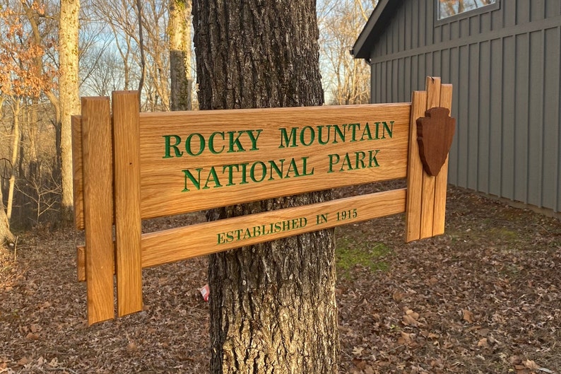 Rocky Mountain National Park Wall Art Entrance Sign Replica Estes Park ...
