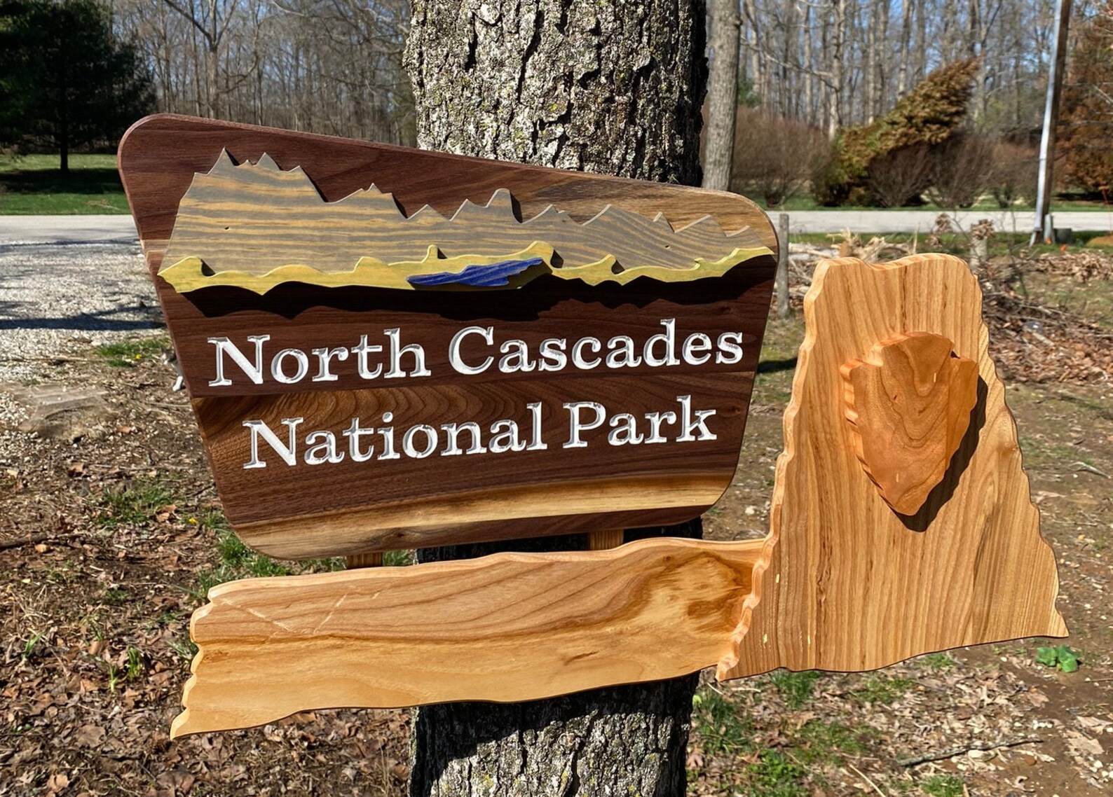 North Cascades National Park Wall Art Decor Entrance Sign 28" Wide ...