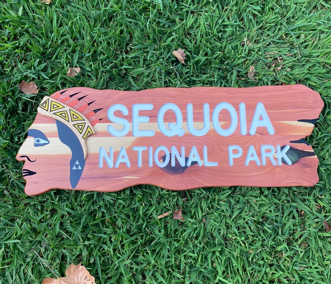 Sequoia National Park Wall Décor California CA Deluxe Entrance Sign ...