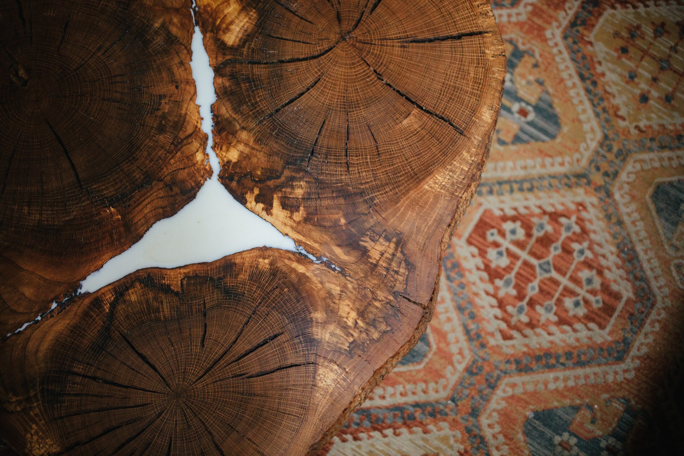 Coffee Table White Oak Cross-cut Slab Custom - Etsy