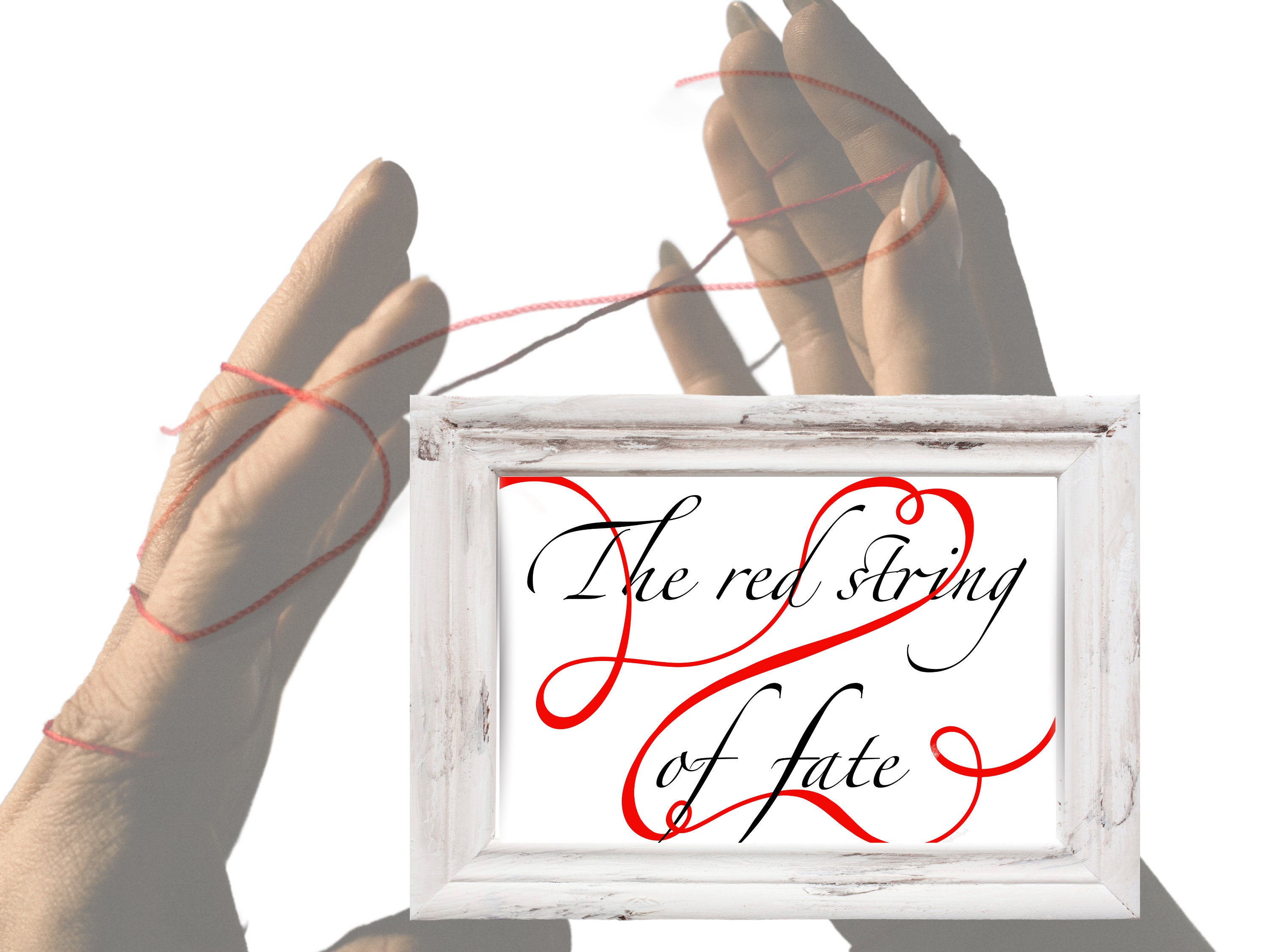 The Red String of Fate Ancient Proverb Red String of Fate Print ...