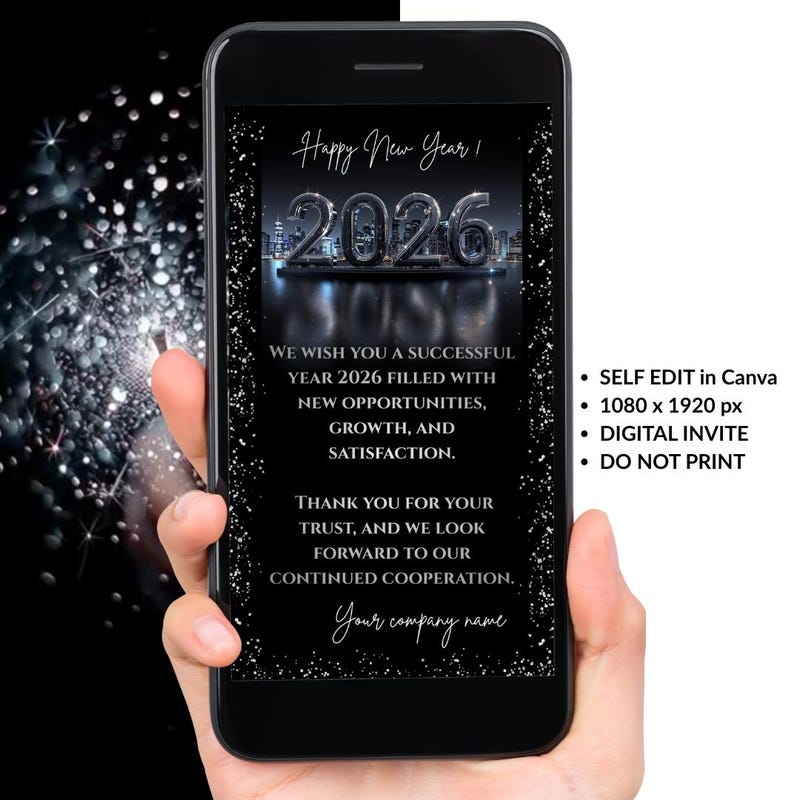 New Year Greeting Phone - Etsy