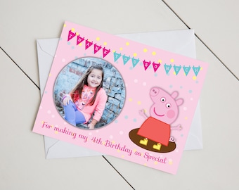 Paper Personalised Digital Peppa Pig Thank You Card Invitations etna.com.pe