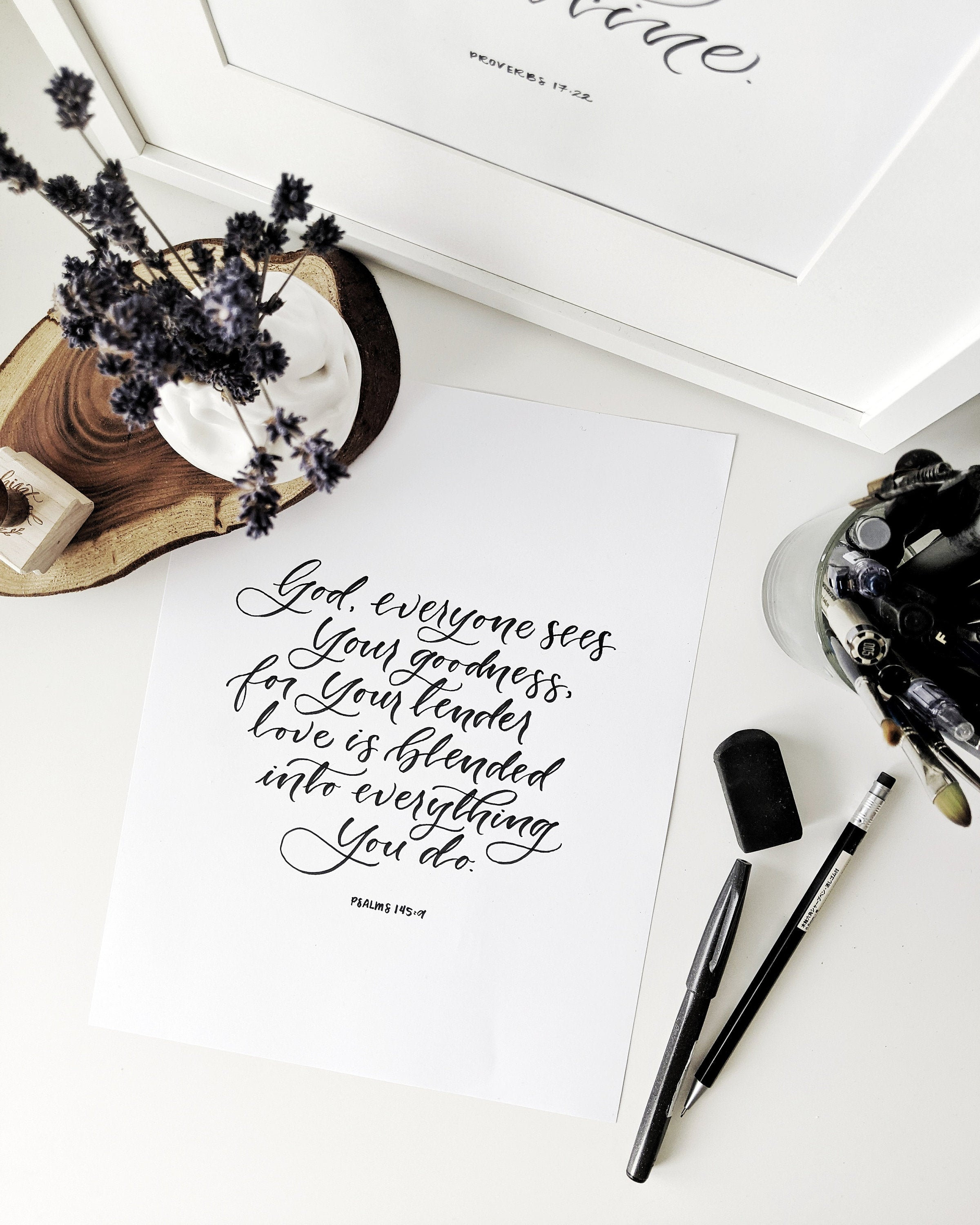 Physical Custom Print Brush Calligraphy - Etsy
