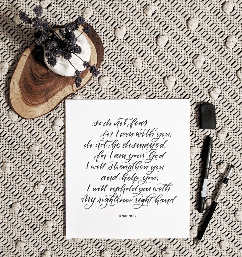 Physical Custom Print Brush Calligraphy - Etsy