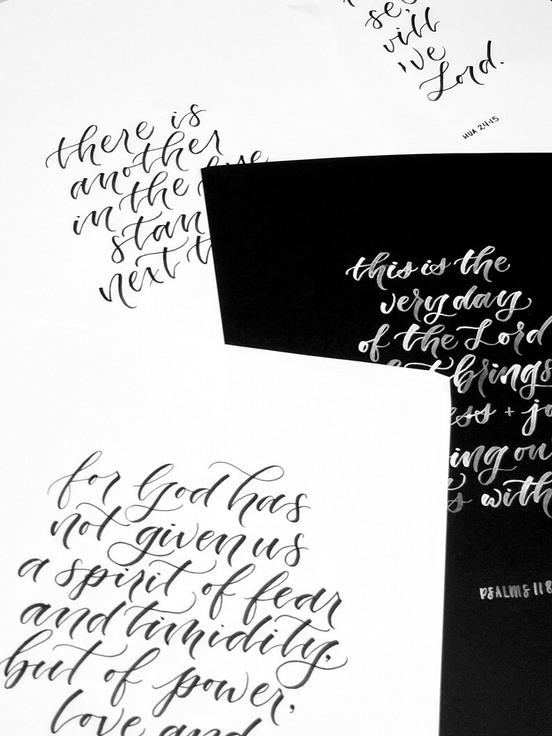 Physical Custom Print | Brush Calligraphy - Etsy