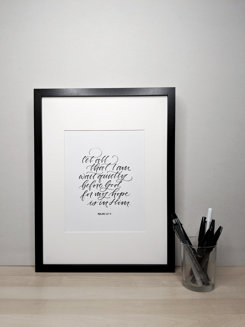 Physical Custom Print Brush Calligraphy - Etsy