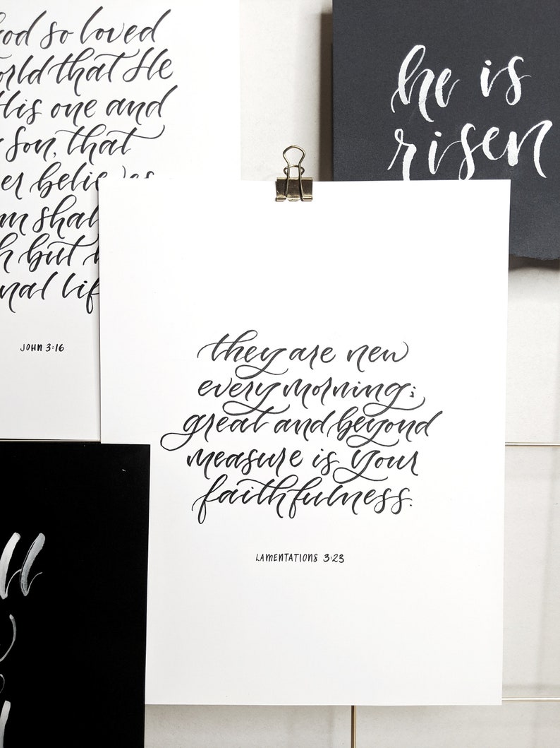 Physical Custom Print Brush Calligraphy - Etsy