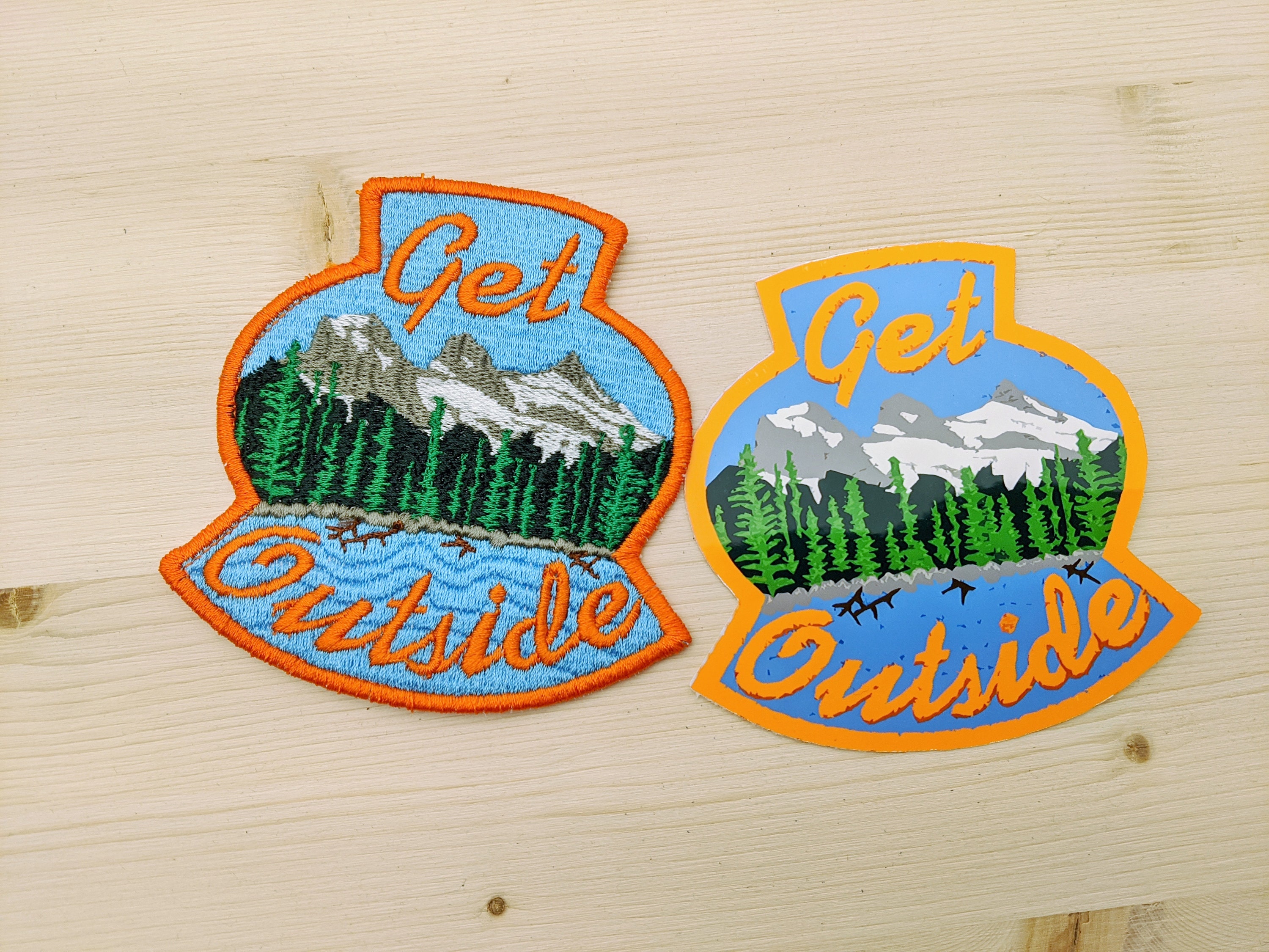 Get Outside Patch Bushcraft Patch Mountain Patch Outdoors | Etsy