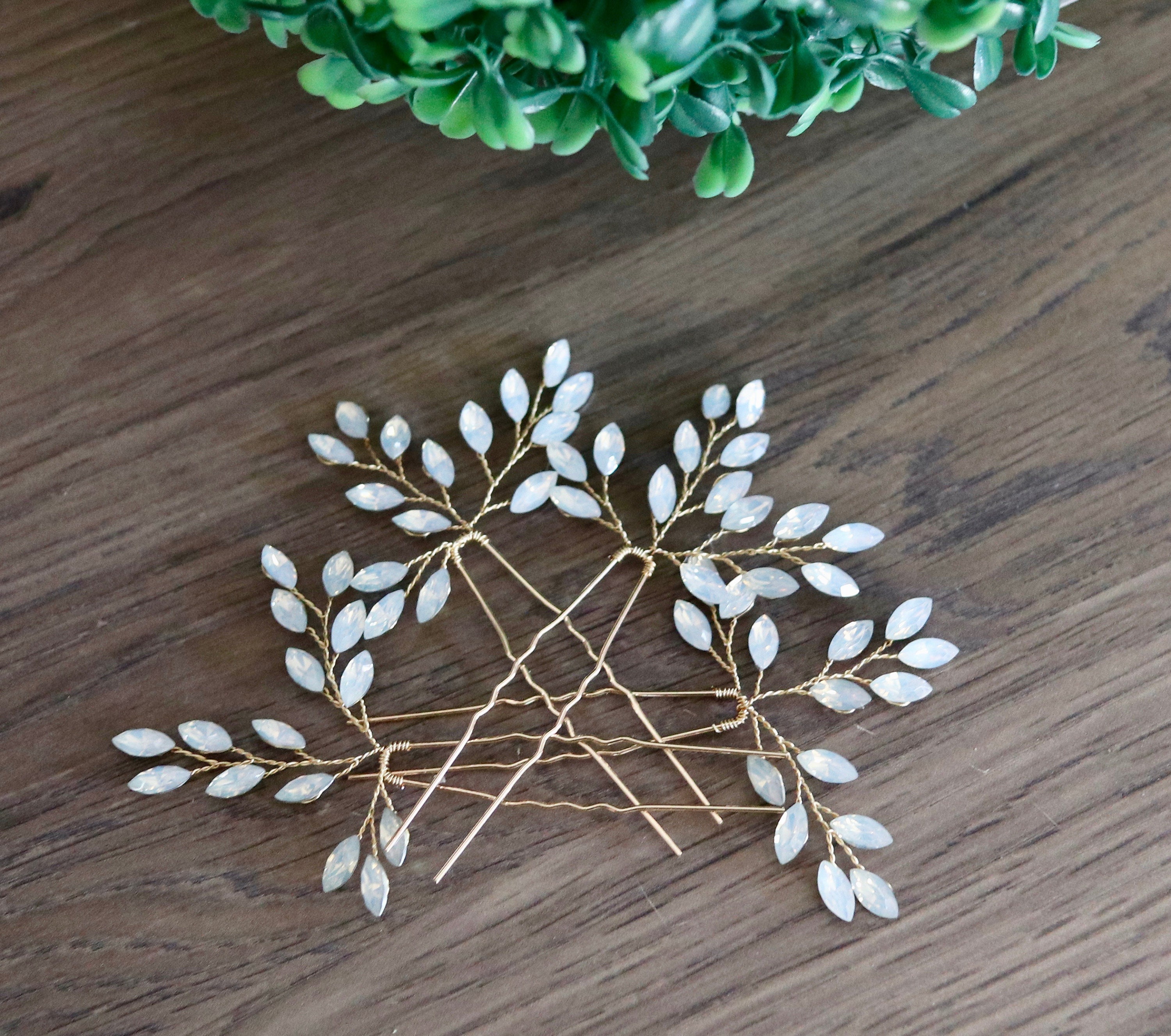 Crystal Hair Pins Bridal Hair Accessories Wedding Hair | Etsy