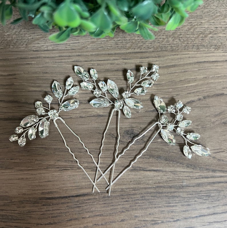 Crystal Hair Pins Bridal Hair Pins Crystal Wedding Hair Pins - Etsy