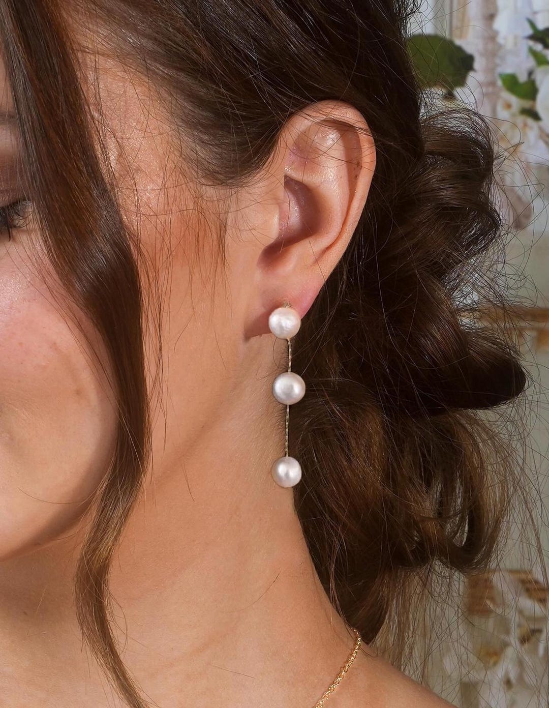 Pearl Earrings Drop Bridal Earrings Pearl Wedding Earrings Long Pearl ...