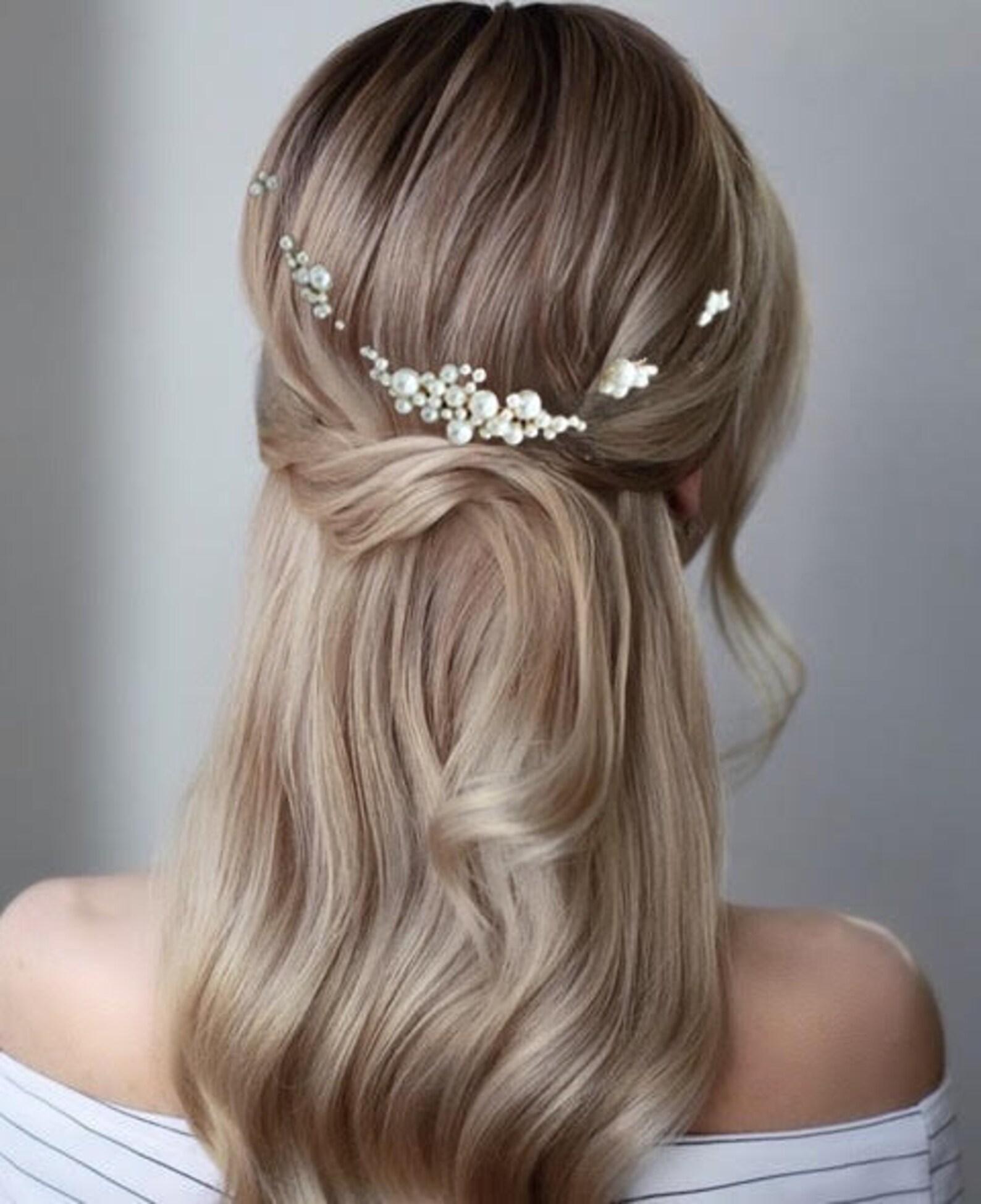 Pearl Hair Accessory Pearl Wedding Hair Accessory Pearl Bridal - Etsy