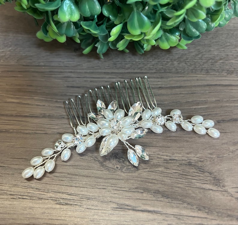 Pearl Bridal Hair Accessory Crystal Wedding Hair Comb Bridal - Etsy