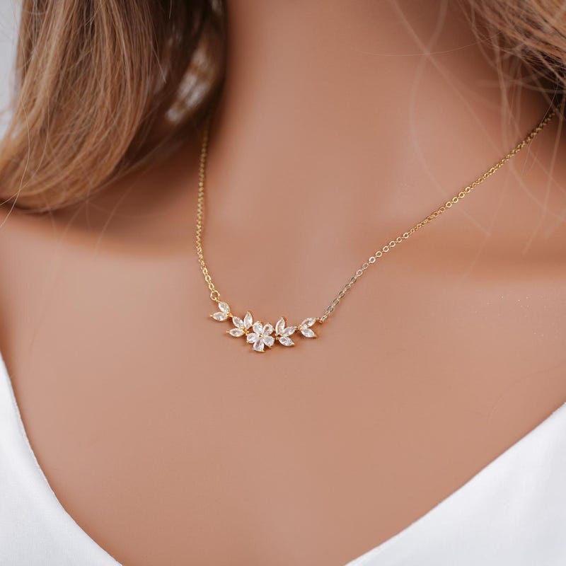 Gold Bridal Necklace - Etsy