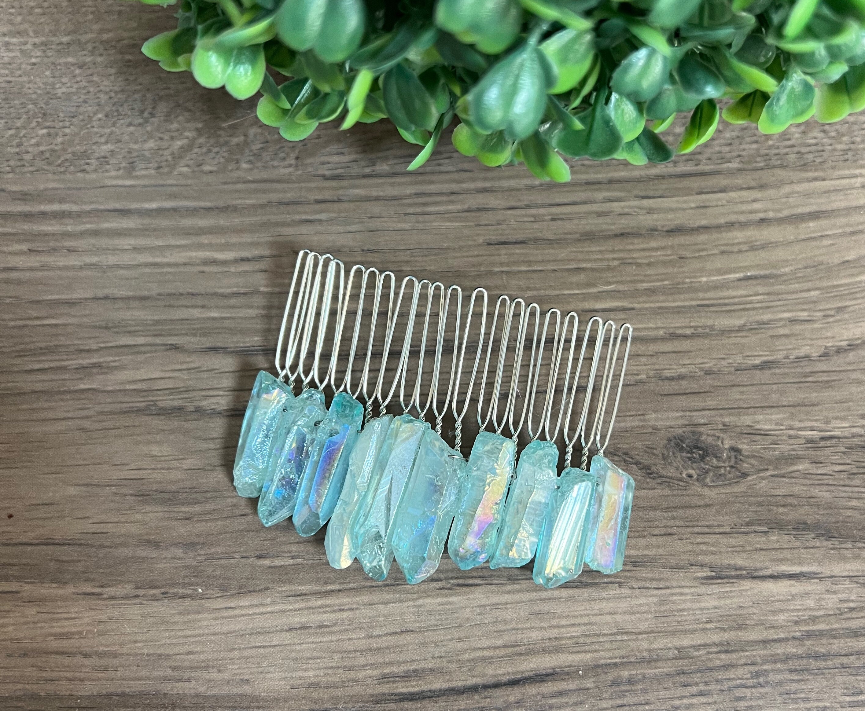 Something Blue Bridal Hair Comb Blue Bridal Hair Accessories - Etsy